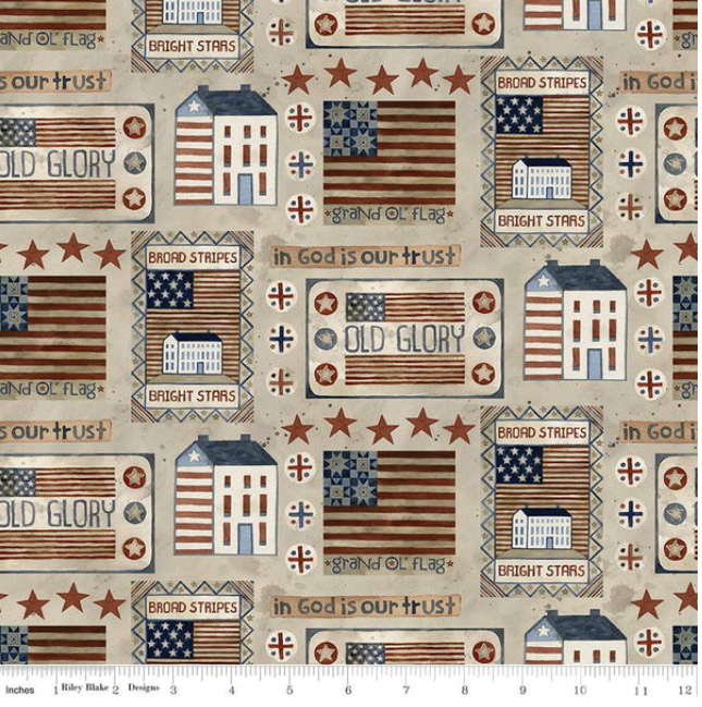 Bright Stars Fabric in Parchment for Riley Blake Designs – Charm City ...