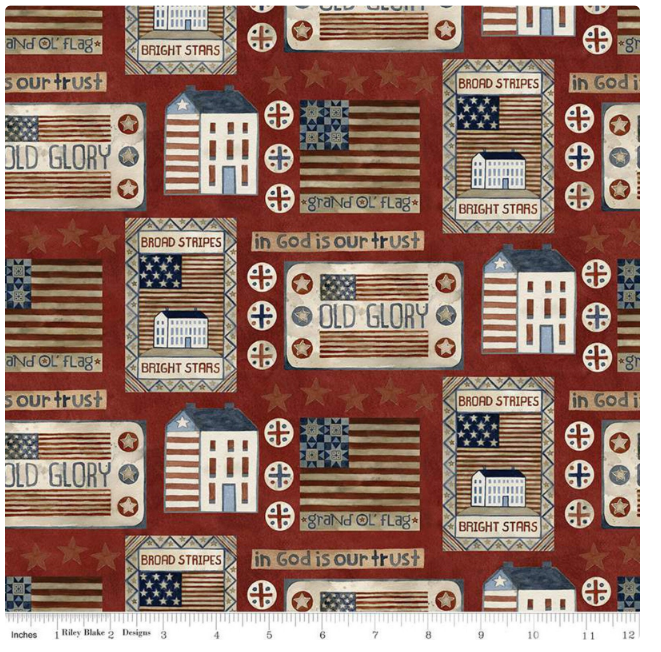 Bright Stars Fabric on Red by Riley Blake Designs – Charm City Fabrics