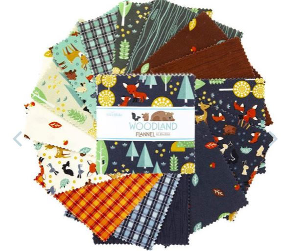 Woodland Flannel Fabric 5" Stackers from Riley Blake Designs – Charm ...